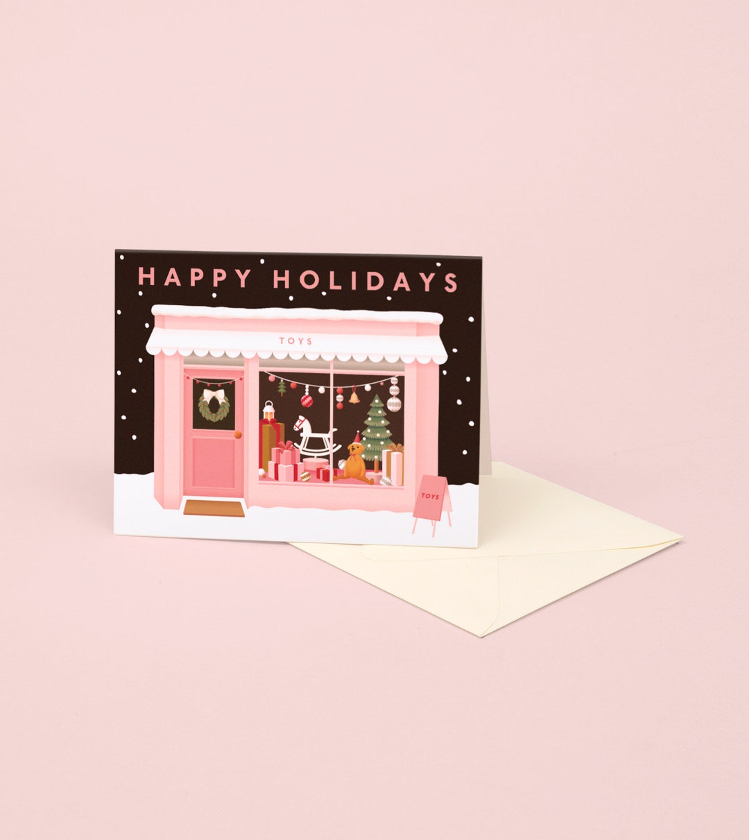 Toy Shop Holiday Card Snowy Christmas Card - Etsy UK