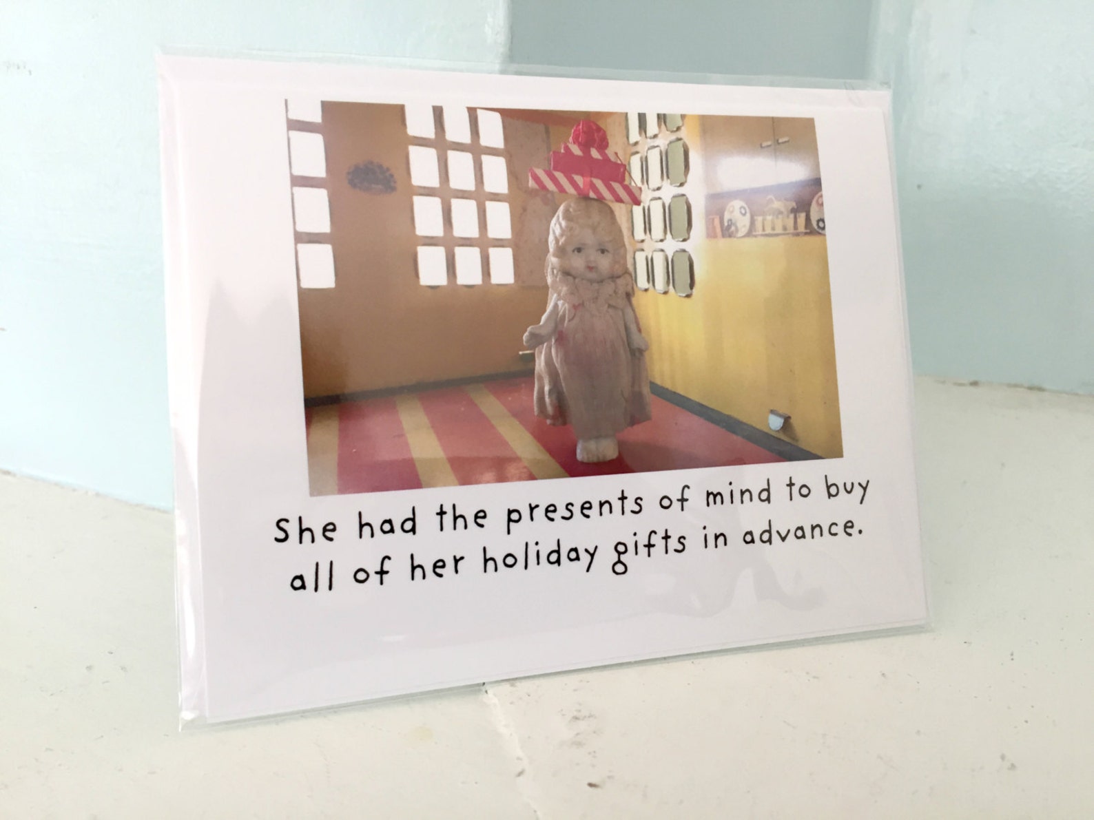 Presents Funny Holiday Card Adventures of Claudia Gift Giving - Etsy