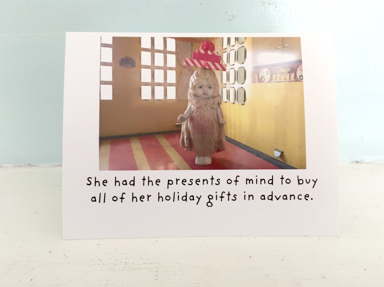 Presents Funny Holiday Card Adventures of Claudia Gift Giving - Etsy