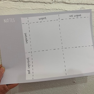 Cute A4 Eisenhower Matrix Desk Pad Organiser | *digital Download ...