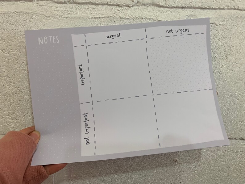 Cute A4 Eisenhower Matrix Desk Pad Organiser | *digital Download ...