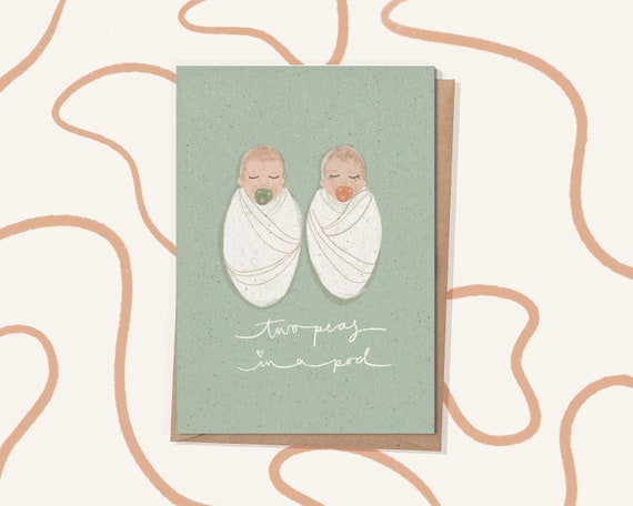 Peas in A Pod New Baby Twins Personalise Me - Etsy