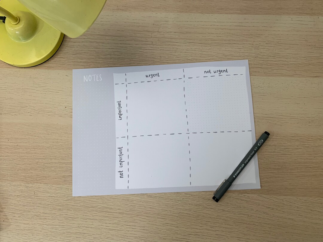 Cute A4 Eisenhower Matrix Desk Pad Organiser | *digital Download ...