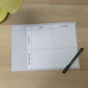 Cute A4 Eisenhower Matrix Desk Pad Organiser | *digital Download ...