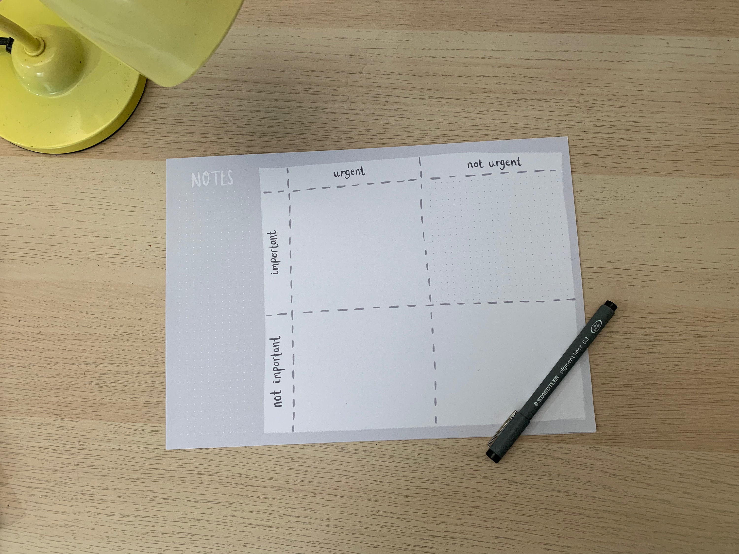 Cute A4 Eisenhower Matrix Desk Pad Organiser | *digital Download ...