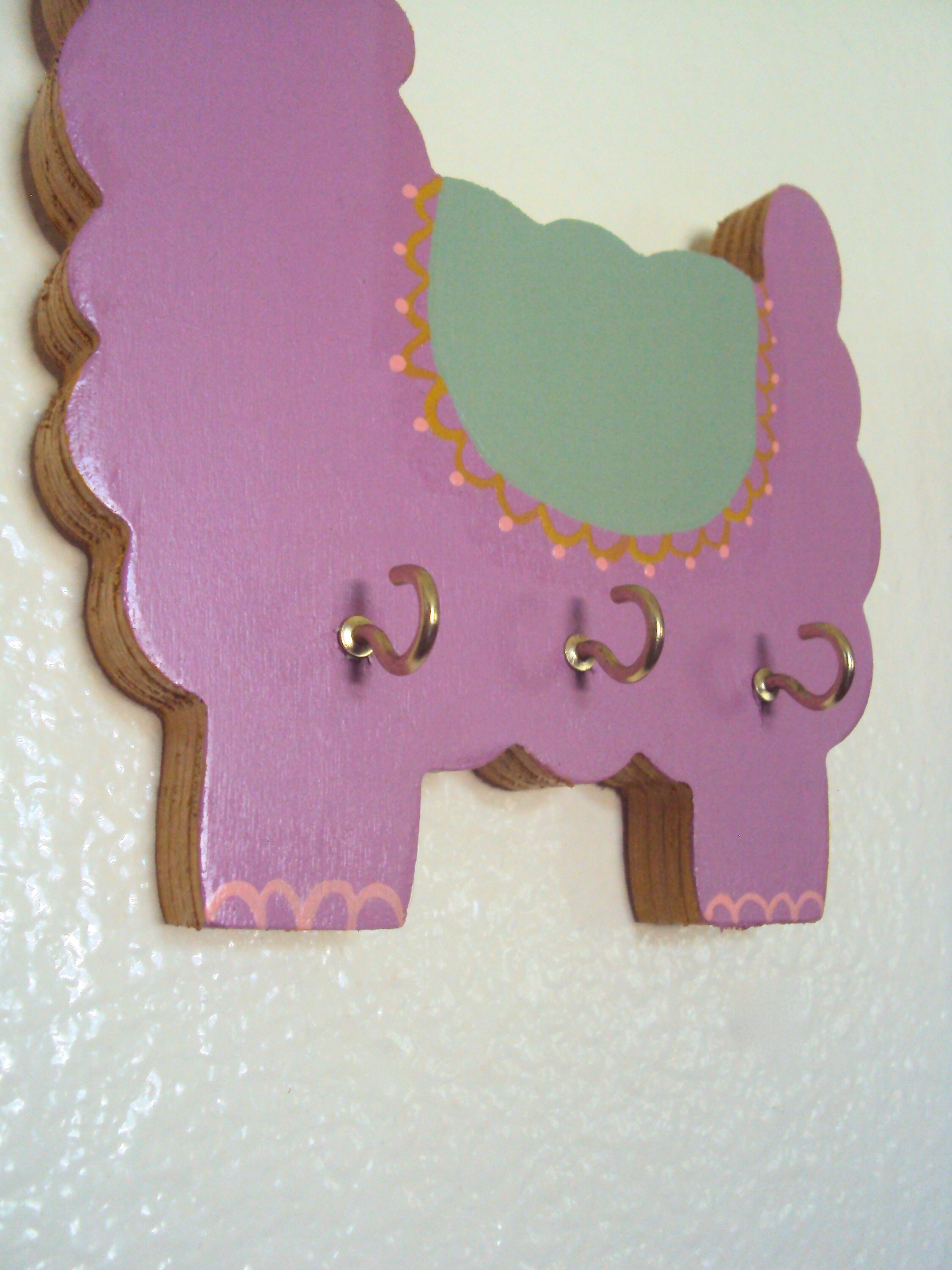 Llama Jewelry Hanger Wall Animal Key Rack Wooden Necklace | Etsy