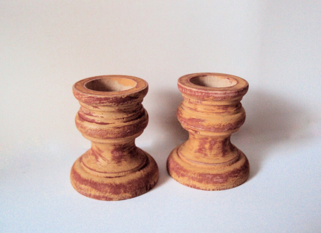 Small Primitive Candle Cups - Fall Hostess Gift - Rustic Thanksgiving ...