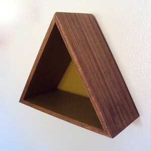8" Wood Triangle Shelf - Scandinavian Modern Wall Decor - Rustic Wall ...