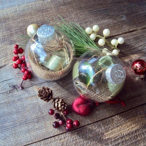 Holiday Burlap Ball Ornaments - Rustic Farmhouse Shatterproof Christmas ...