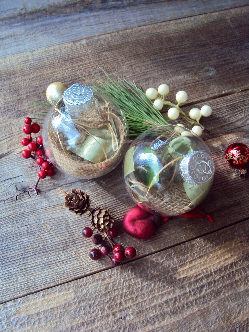 Holiday Burlap Ball Ornaments - Rustic Farmhouse Shatterproof Christmas ...