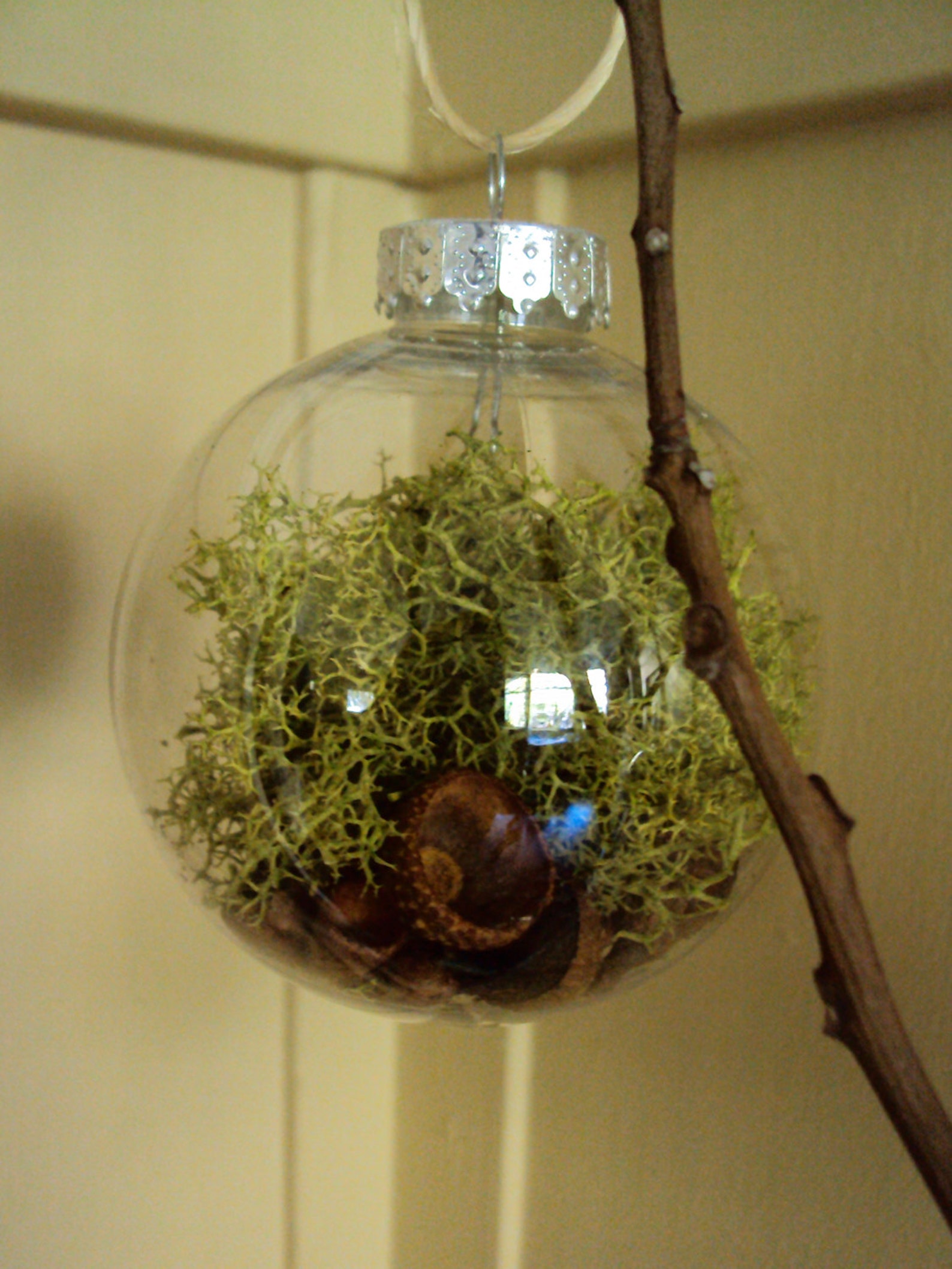 Set of 3 Moss Bauble Ornaments Woodland Spring Wedding Decor | Etsy