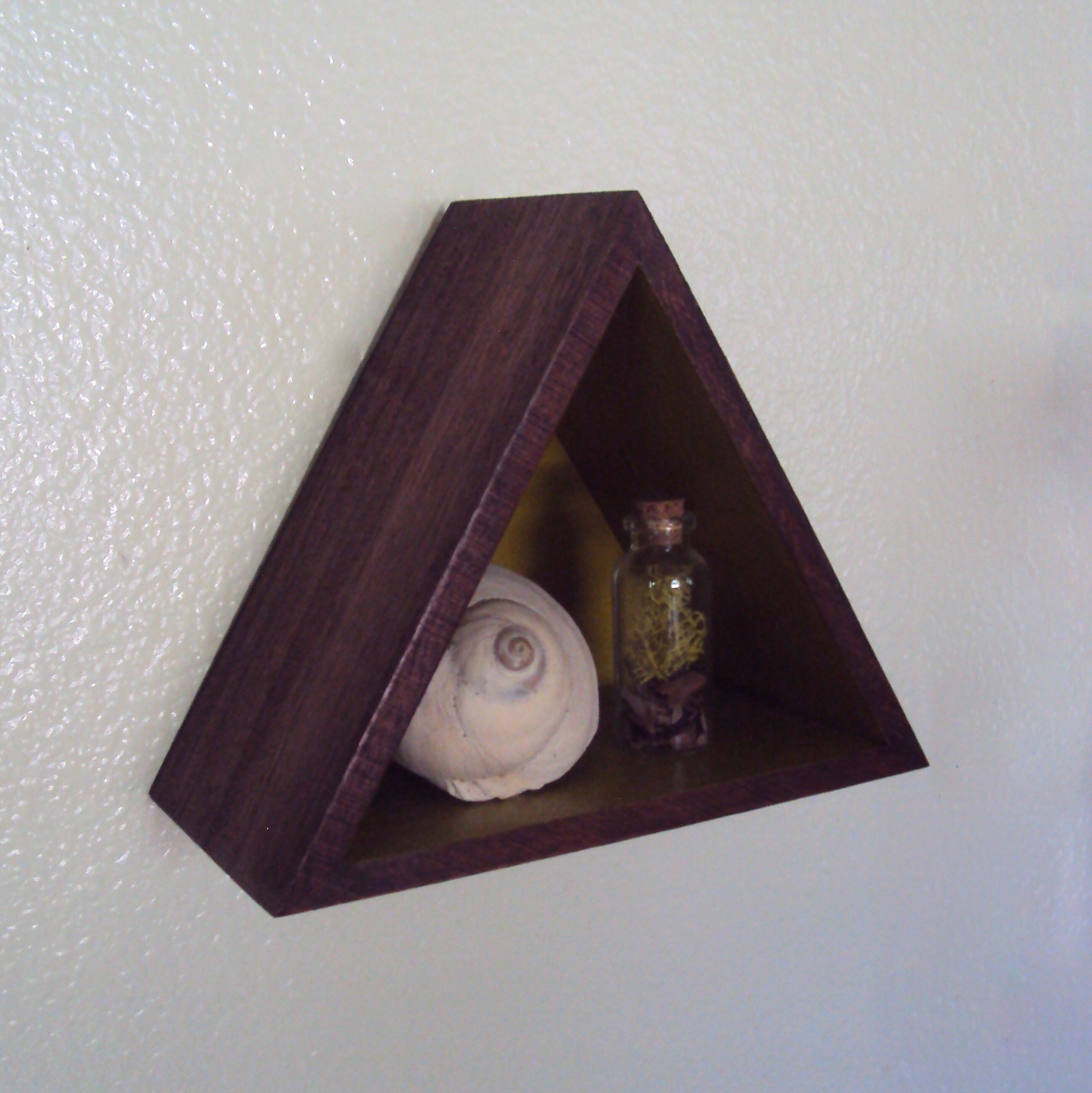 6 Wood Triangle Shelf Scandinavian Modern Wall Decor | Etsy