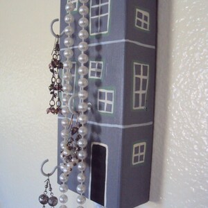 Wood House Key Hanger - Primitive Hallway Wall Decor - Cottage Chic ...