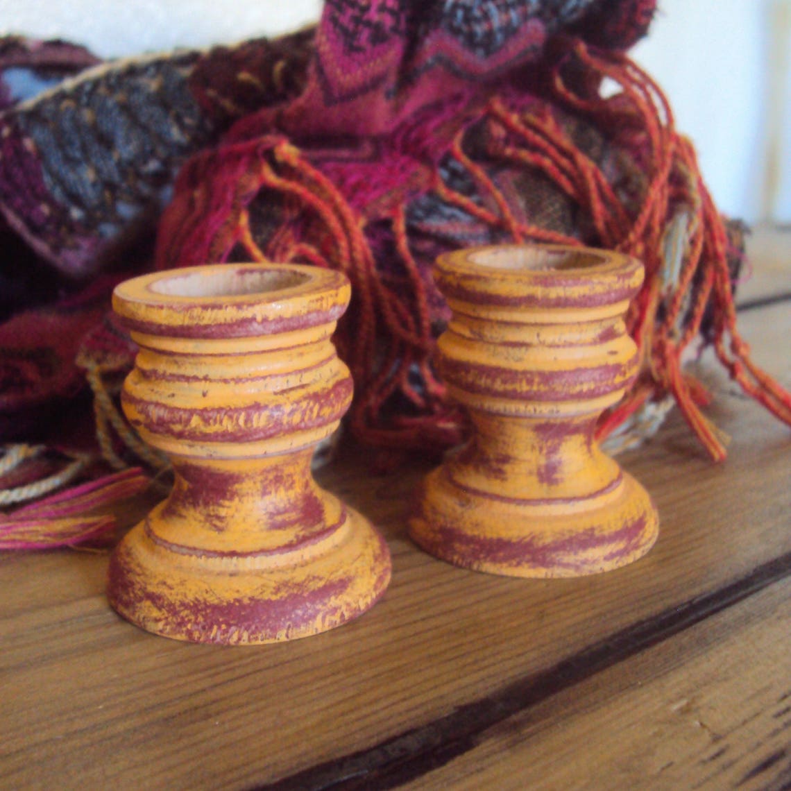 Small Primitive Candle Cups Fall Hostess Gift Rustic - Etsy