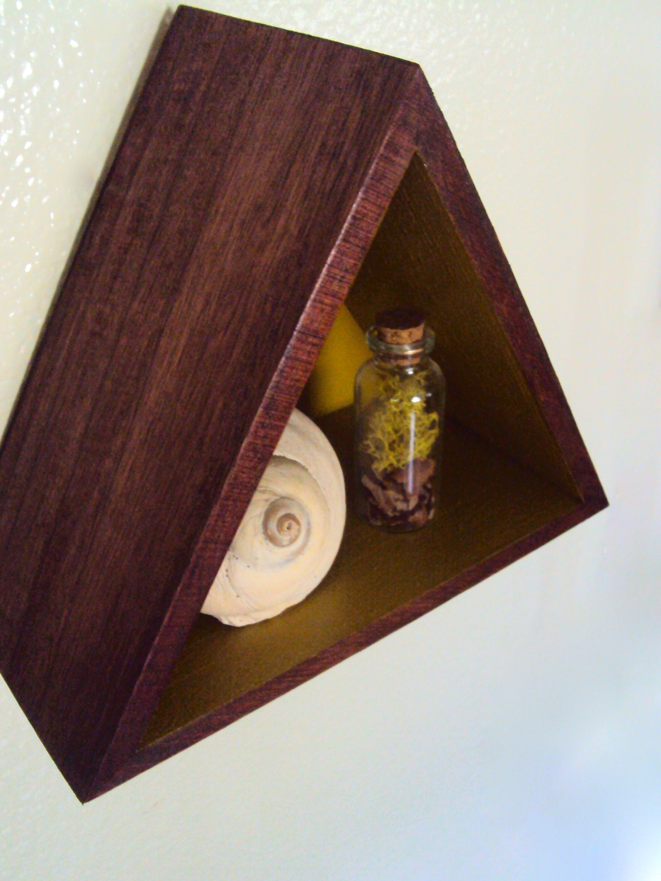 6 Wood Triangle Shelf Scandinavian Modern Wall Decor | Etsy