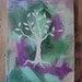 Bohemian Newspaper Tree 11 X 14 Original Mixed Media Painting Soothing ...