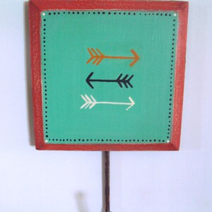 Tribal Arrow Wall Hanger - Modern Southwestern Decor - Boho Hat Hook ...