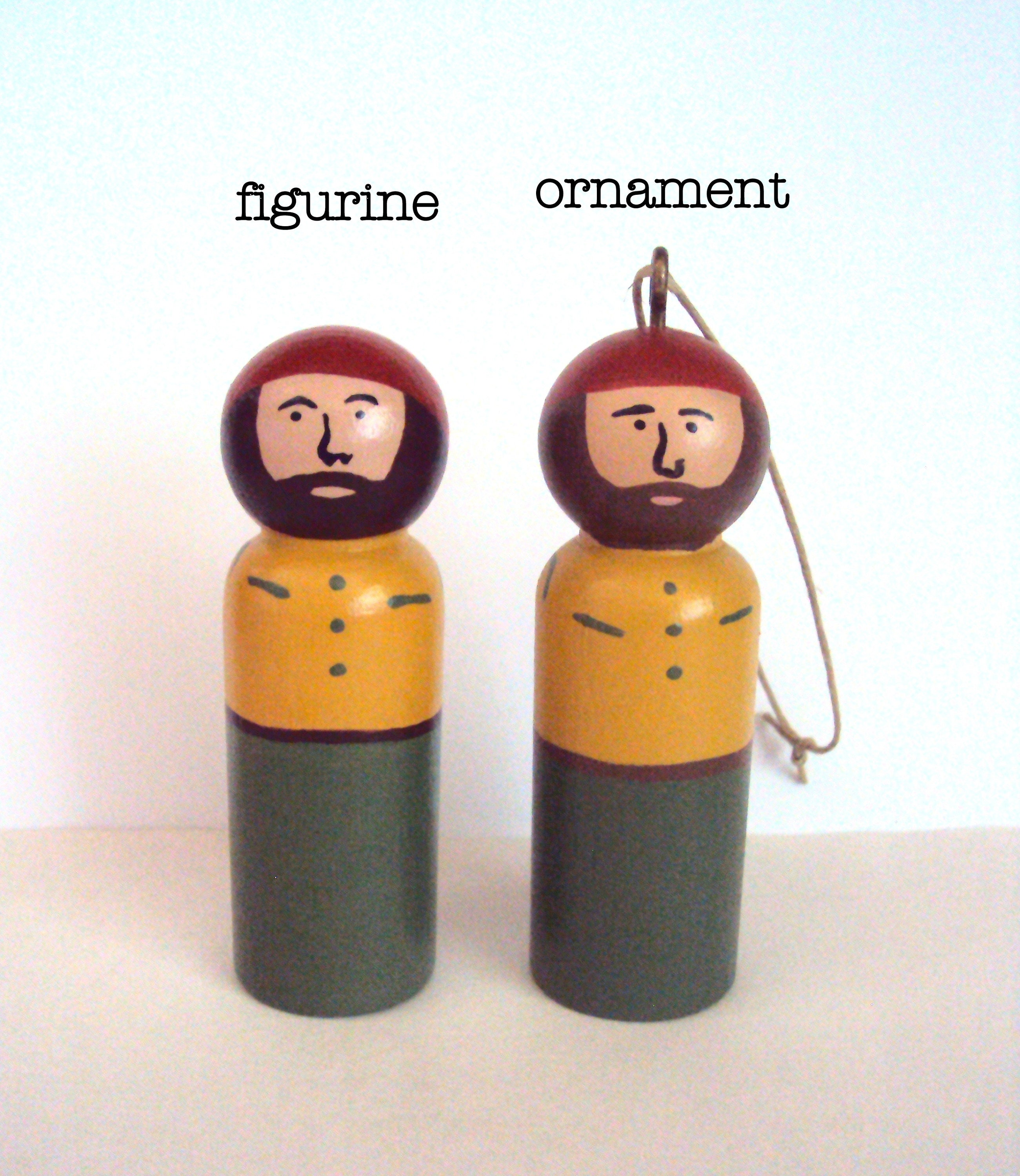 Wood Lumberjack Ornament Hanging Mountain Man Ornament | Etsy