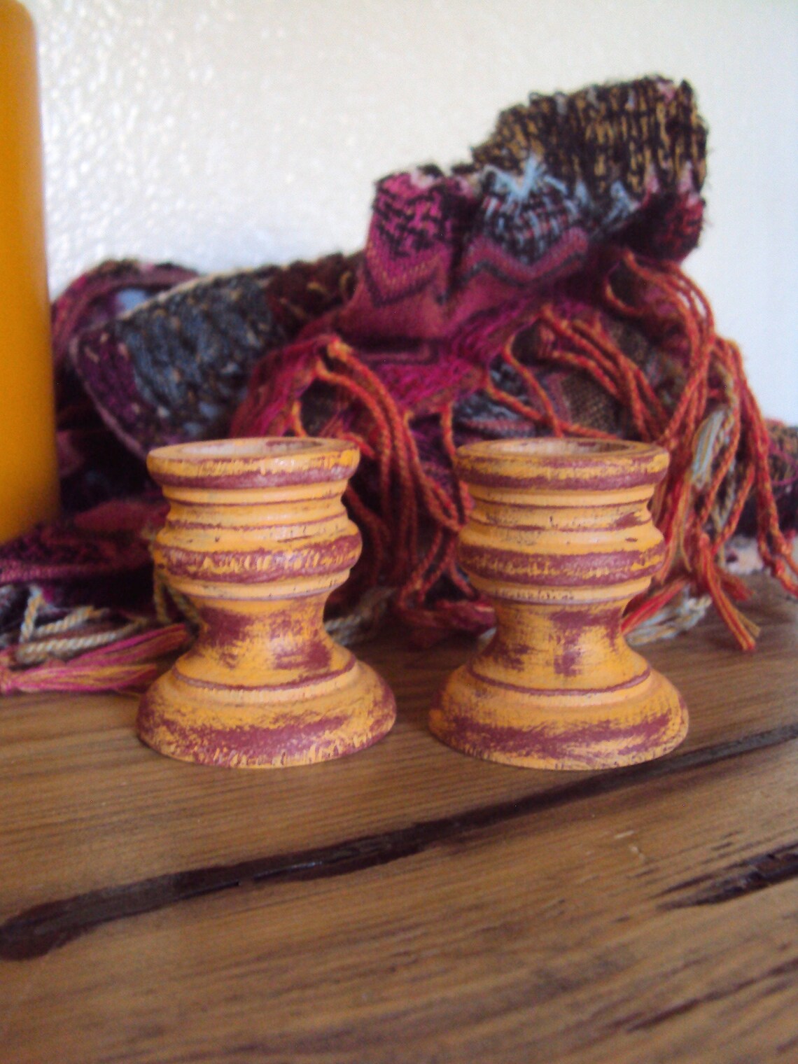 Small Primitive Candle Cups Fall Hostess Gift Rustic - Etsy