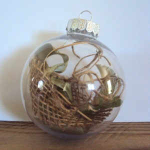 Holiday Burlap Ball Ornaments - Rustic Farmhouse Shatterproof Christmas ...