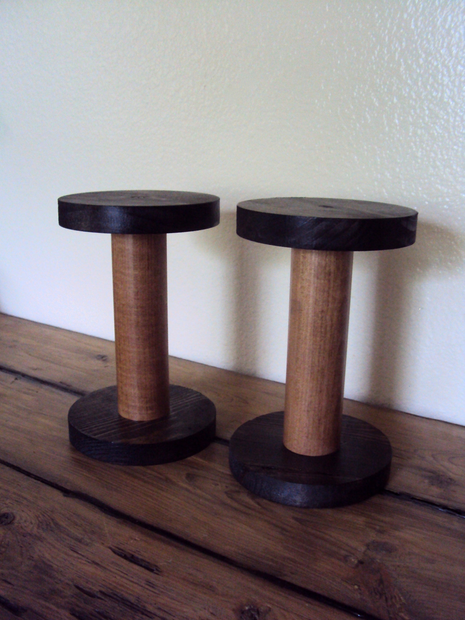 Two Industrial Wooden Spools Indoor Plant Stands Primitive - Etsy