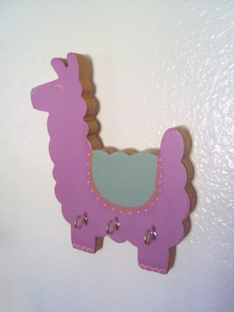 Llama Jewelry Hanger Wall Animal Key Rack Wooden Necklace - Etsy