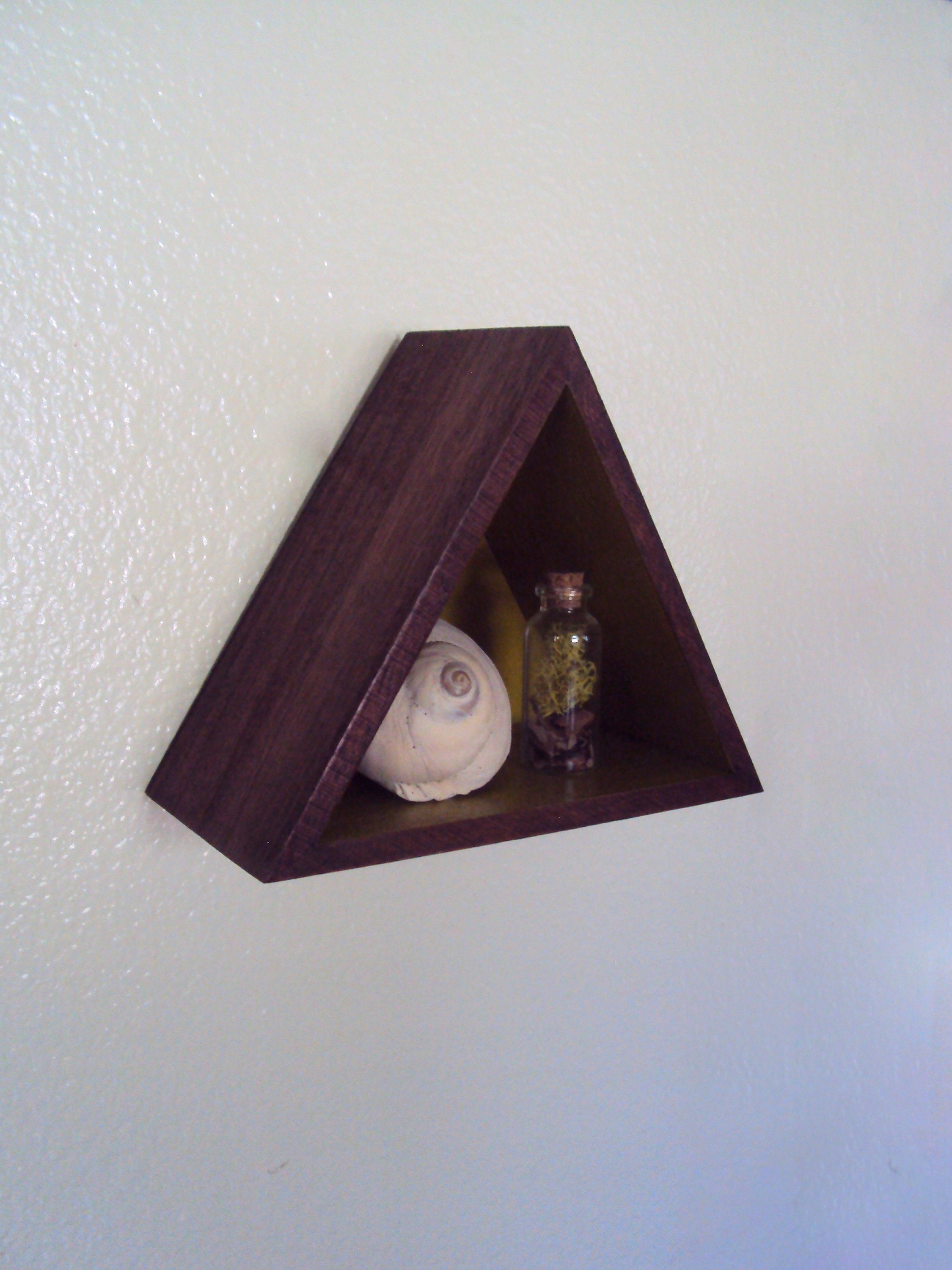 6 Wood Triangle Shelf Scandinavian Modern Wall Decor | Etsy