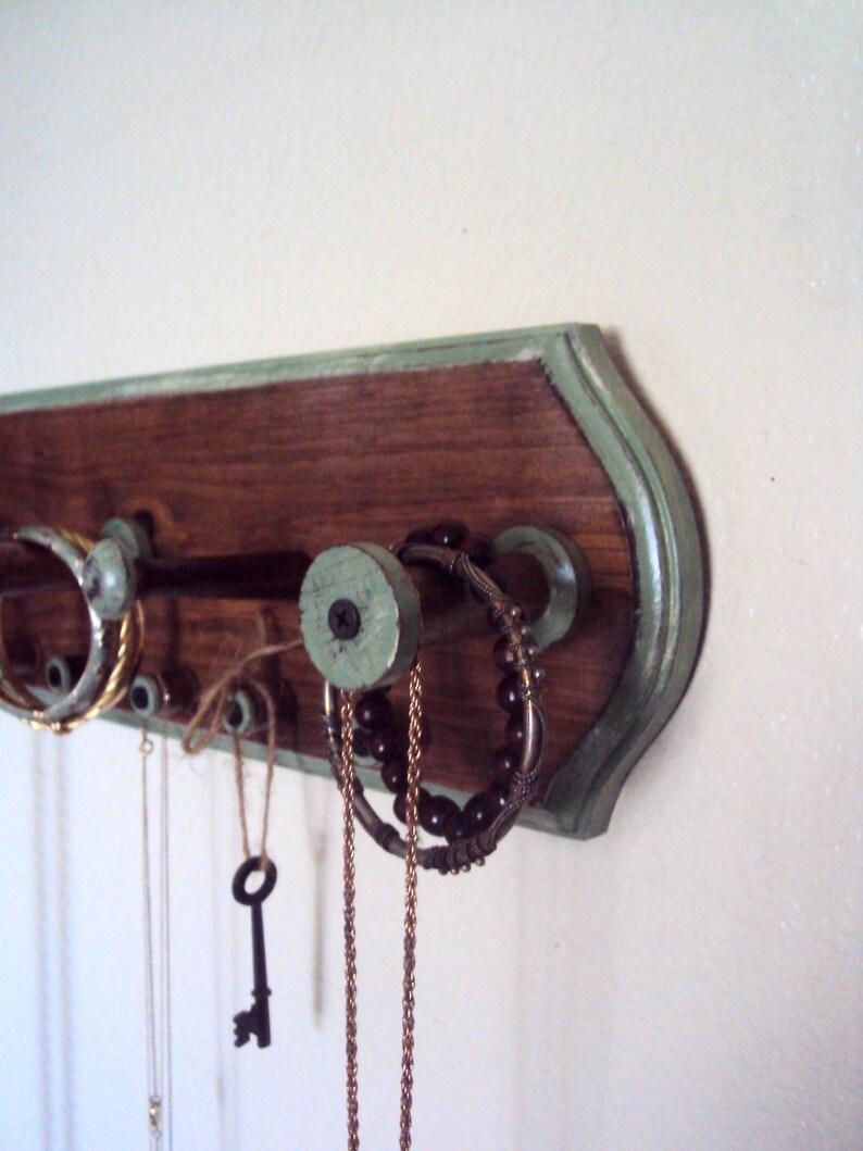 Wood Spool Jewelry Rack Bohemian Entryway Key Holder - Etsy