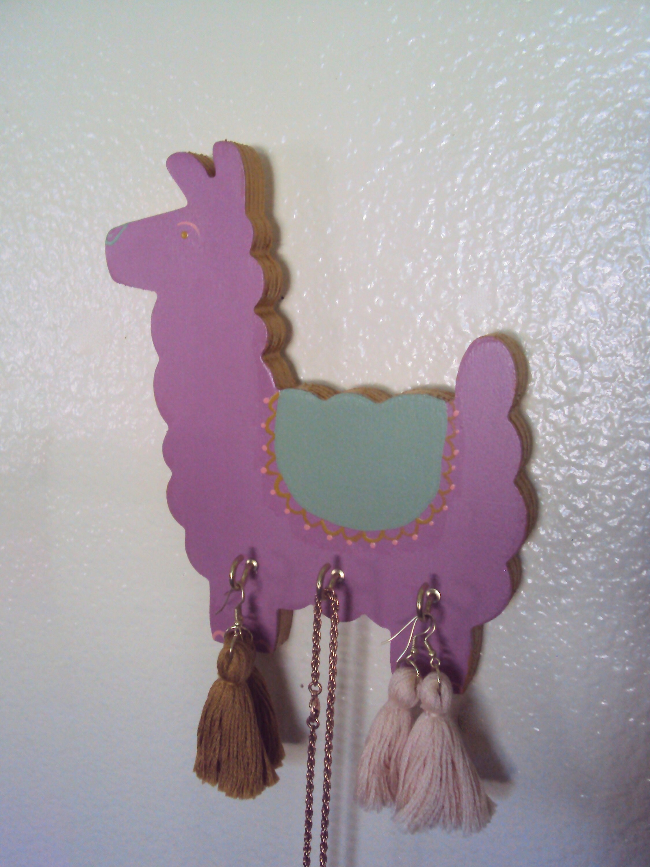 Llama Jewelry Hanger Wall Animal Key Rack Wooden Necklace | Etsy