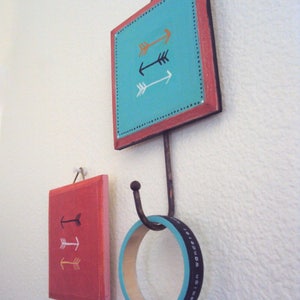 Tribal Arrow Wall Hanger - Modern Southwestern Decor - Boho Hat Hook ...