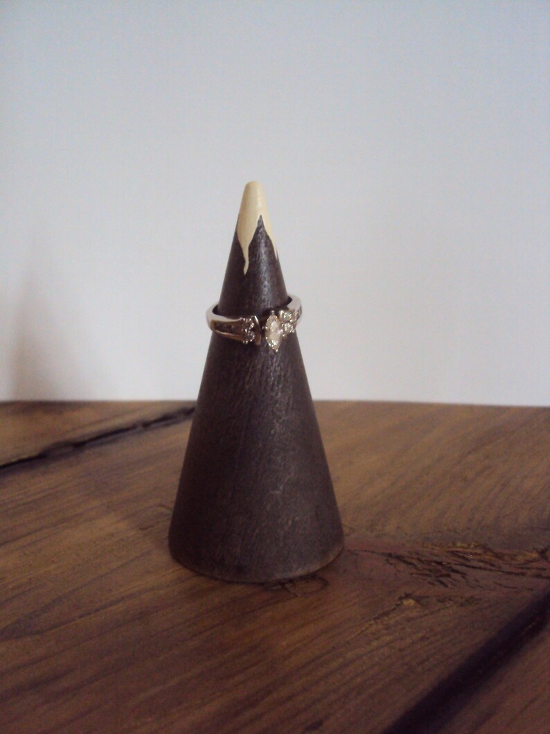 Monogrammed Initials Mountain Ring Cone Custom Men's | Etsy