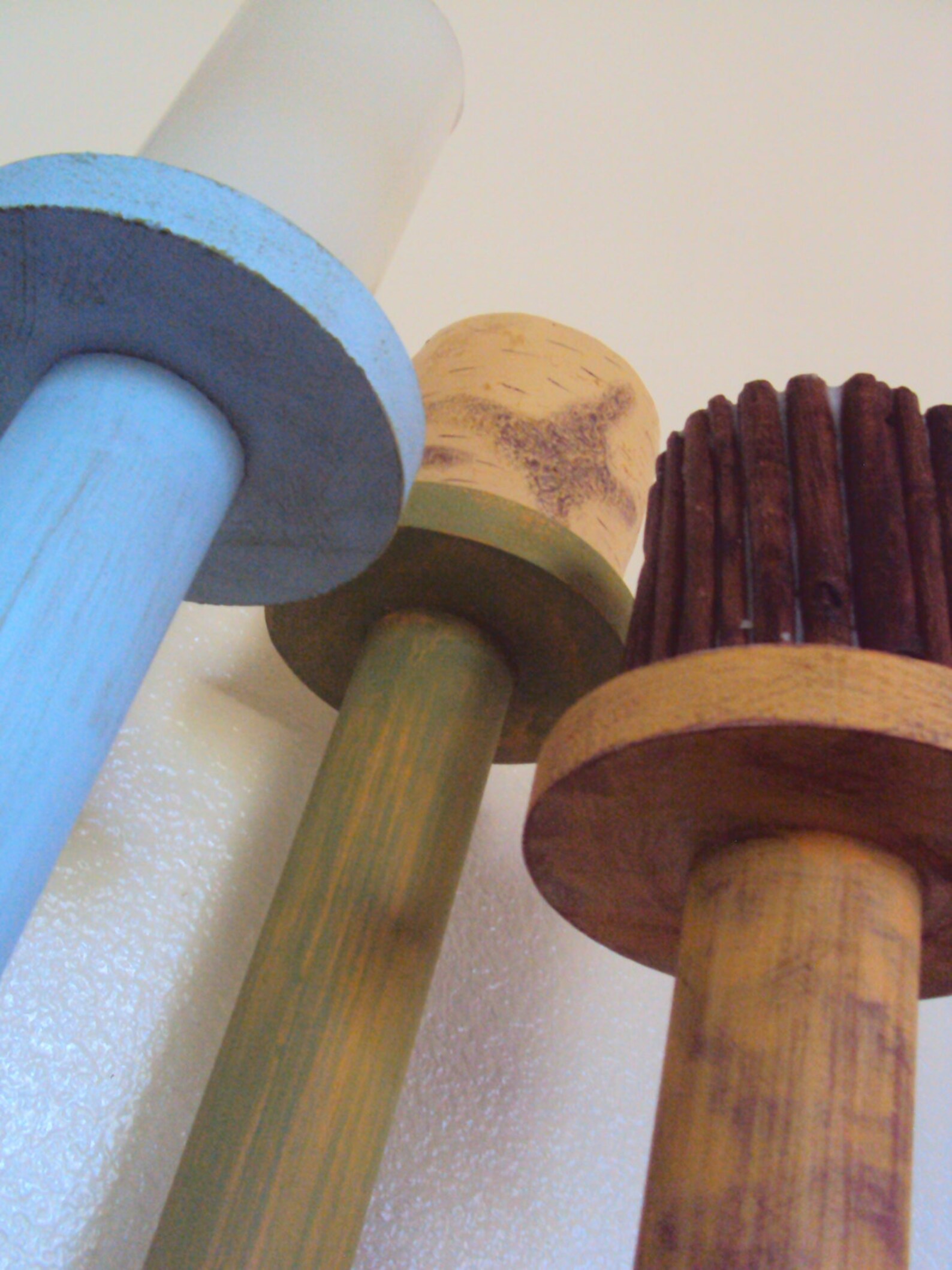 Large Spool Candle Holders Set of 3 Farmhouse Plant Stands | Etsy