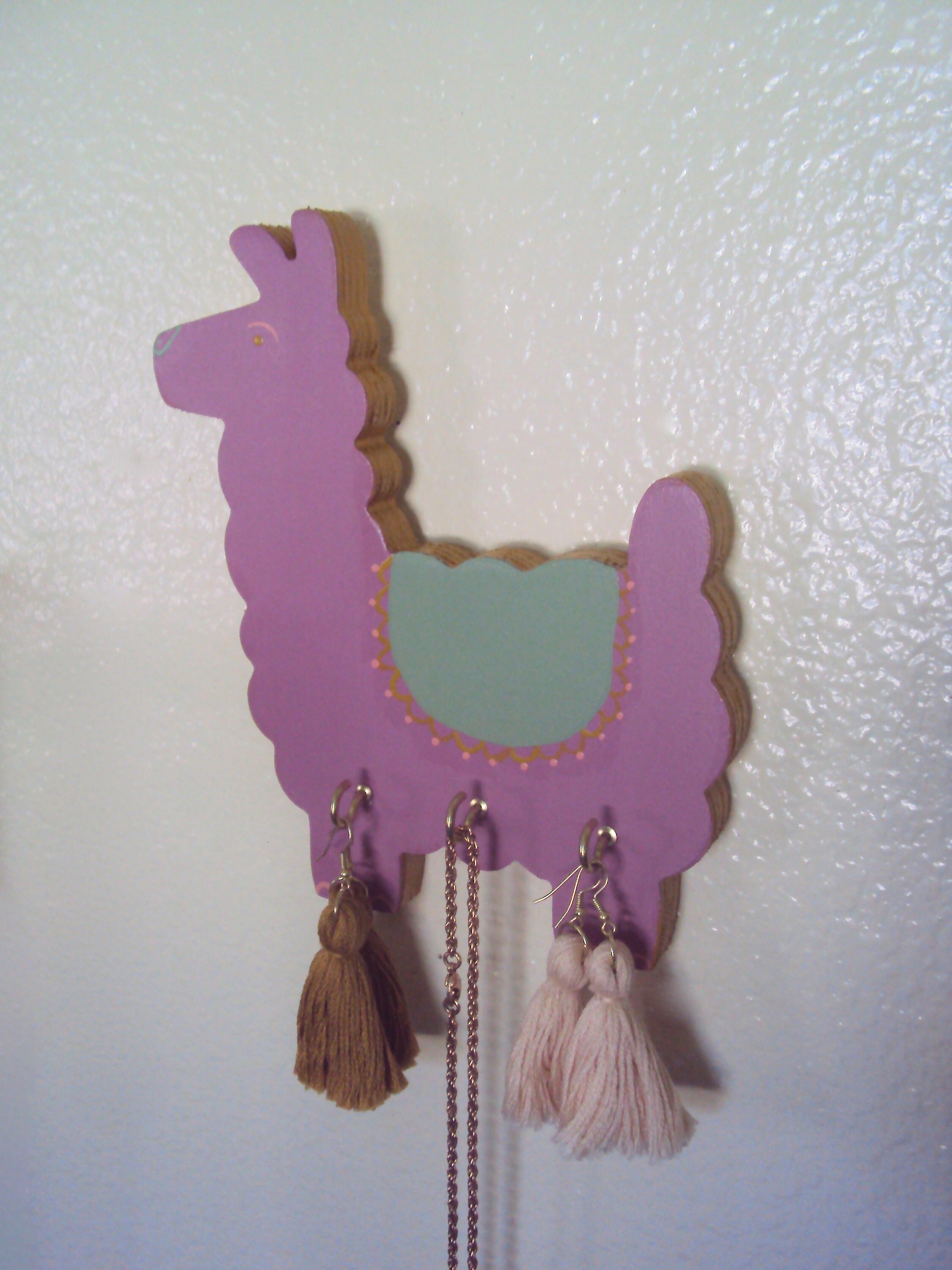 Llama Jewelry Hanger Wall Animal Key Rack Wooden Necklace | Etsy