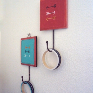 Tribal Arrow Wall Hanger - Modern Southwestern Decor - Boho Hat Hook ...