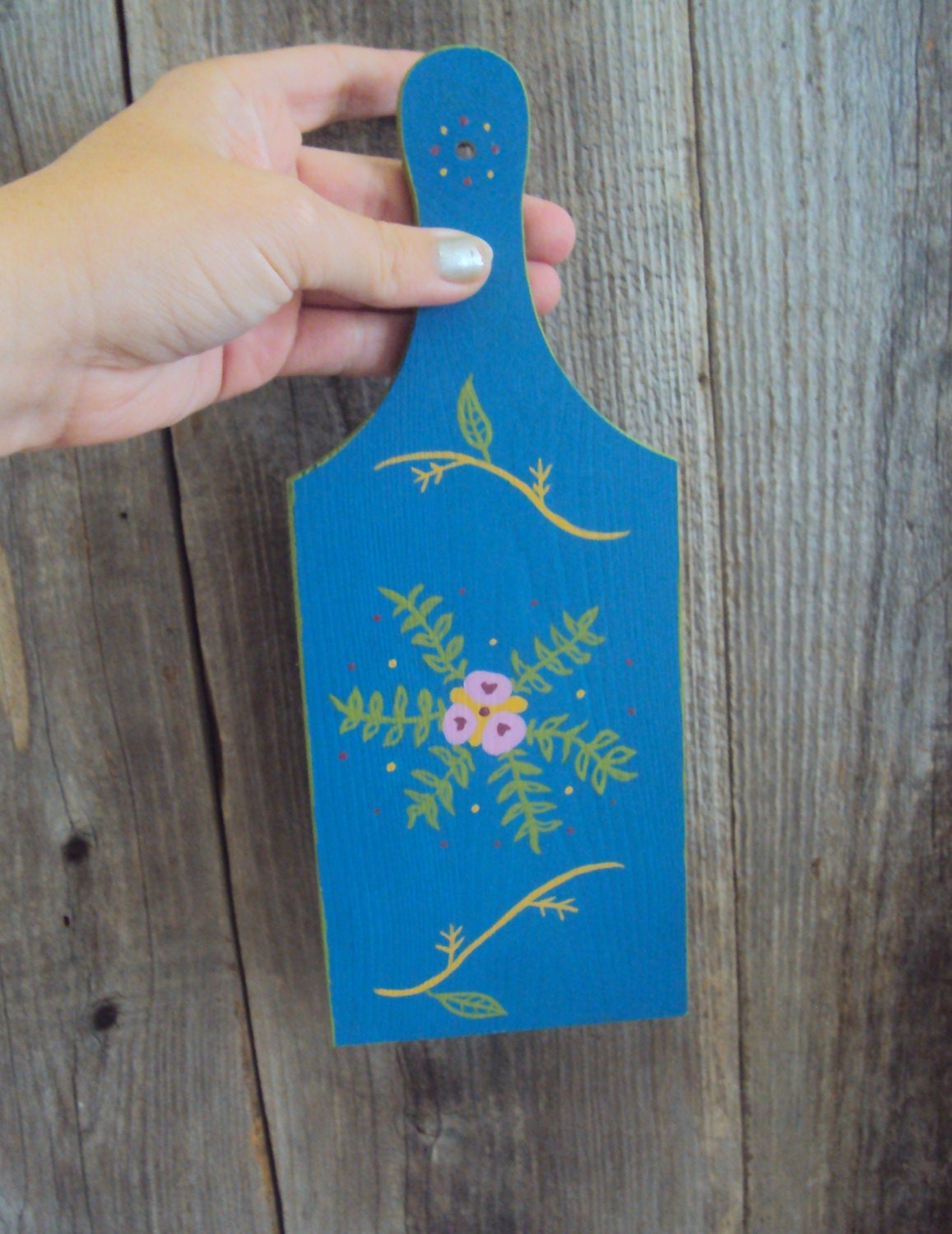 Decorative Floral Wall Paddle - Bohemian Kitchen Decor - Boho Bread ...