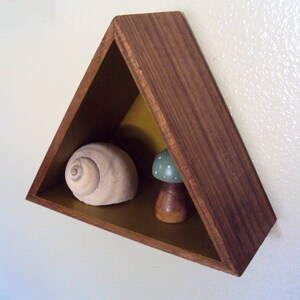 8" Wood Triangle Shelf - Scandinavian Modern Wall Decor - Rustic Wall ...