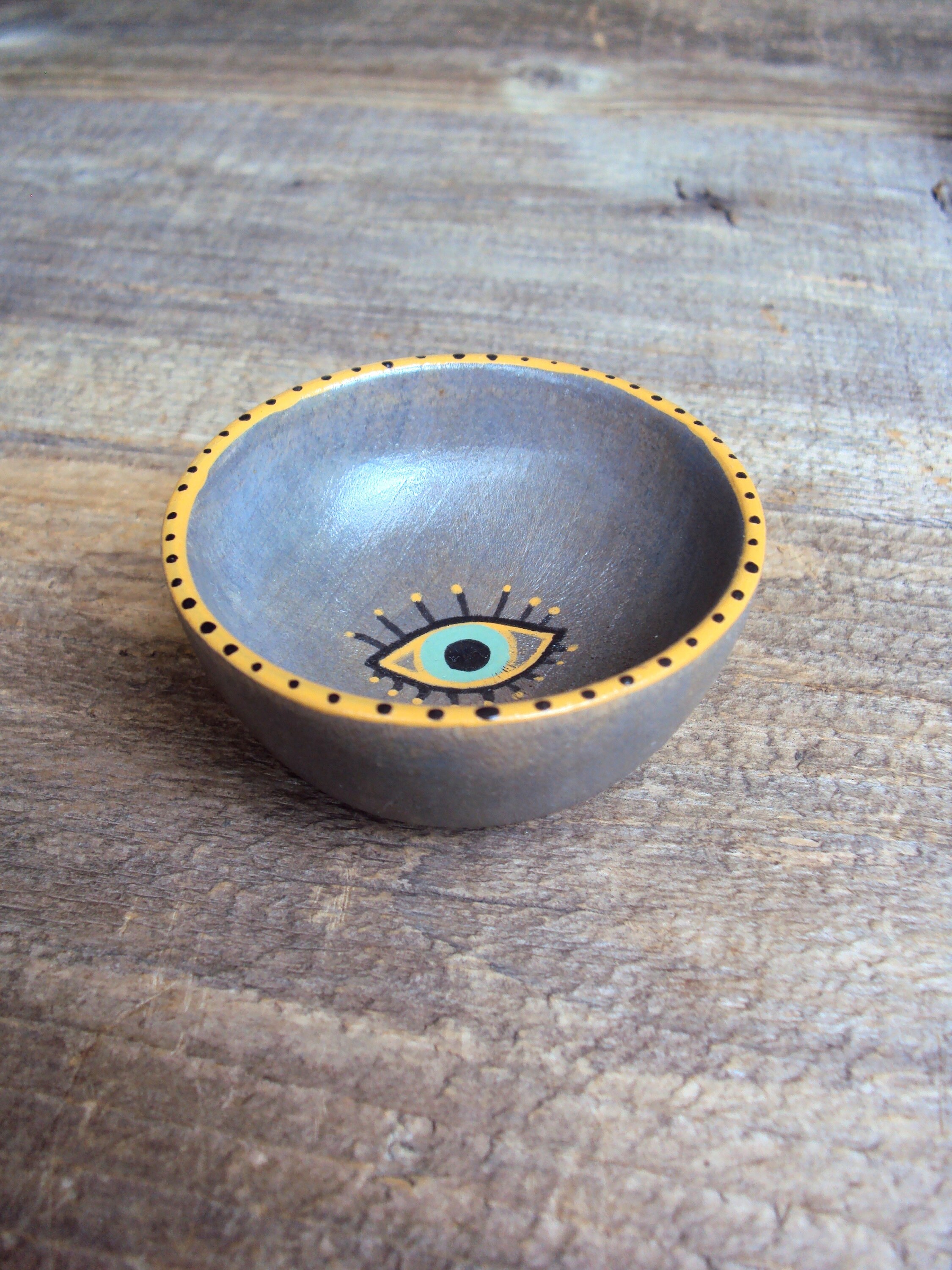 Evil Eye Ring Dish Modern Bohemian Gypsy Vanity Decor Art | Etsy