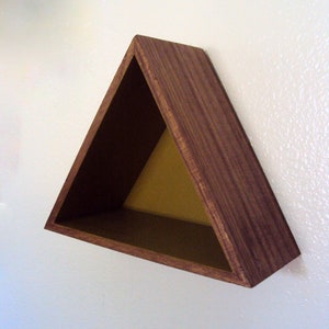 8" Wood Triangle Shelf - Scandinavian Modern Wall Decor - Rustic Wall ...