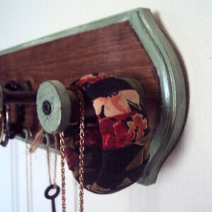 Wood Spool Jewelry Rack - Bohemian Entryway Key Holder - Rustic Chic ...