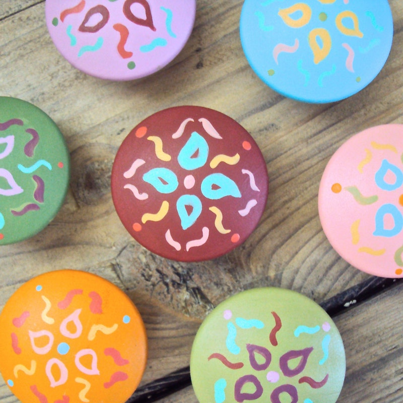 Hand Painted Knobs - Etsy