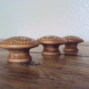 Set of Bohemian Knobs Golden Brown Wood Cabinet Cupboard Knobs Rustic ...