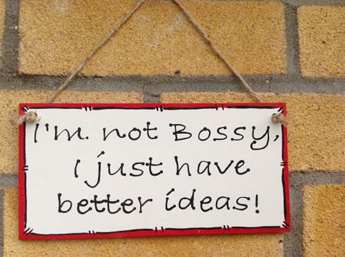 Personalised Bossy Boss Sign Plaque Handmade Funny Wall - Etsy