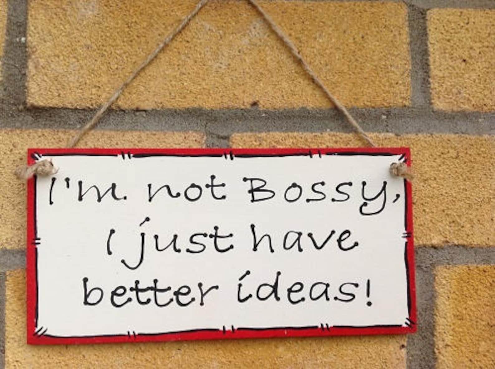 Personalised Bossy Boss Sign Plaque Handmade Funny Wall - Etsy