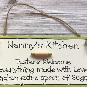 Nanny Grandma Nanna Kitchen Personalised Sign Cooking Humorous Funny ...