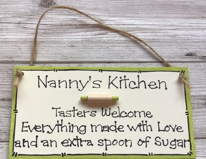 Nanny Grandma Nanna Kitchen Personalised Sign Cooking Humorous - Etsy