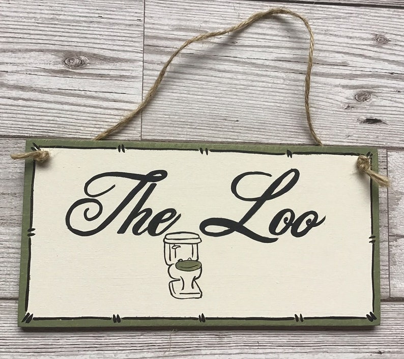 Humorous Bathroom the Loo Funny Sign Plaque Handmade Wall Hanging - Etsy UK