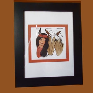 Print Boy and Horse Best Friends Native American - Etsy