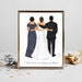 Personalized Bride and Parents Portrait Art DIGITAL Mother & - Etsy