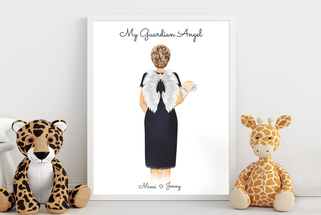 Personalized Grandma Baby Portrait Art | Newborn, Nursery Gift ...