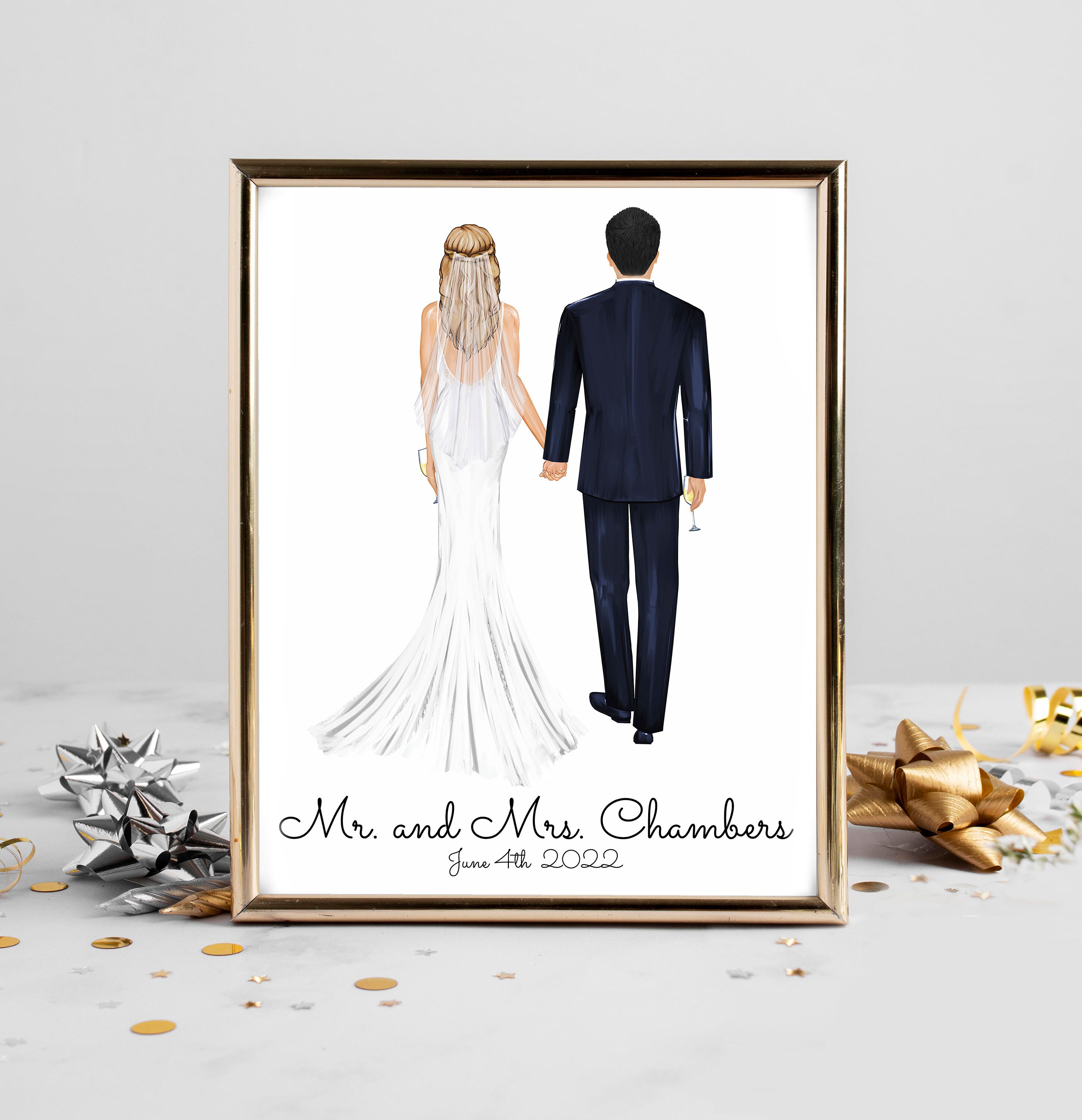 Bride And Groom Painting
